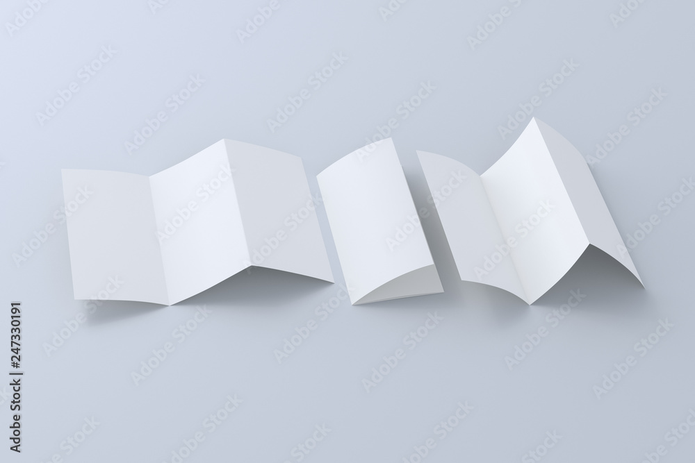 Blank folded paper leaflet. Stock Illustration | Adobe Stock