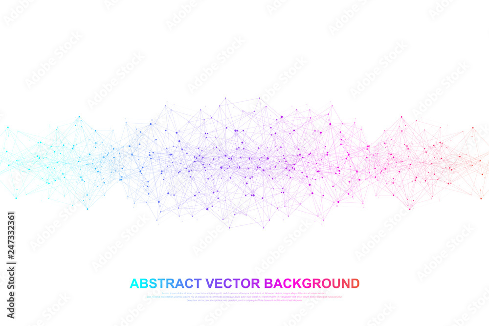Networking connection concept abstract technology. Global network ...