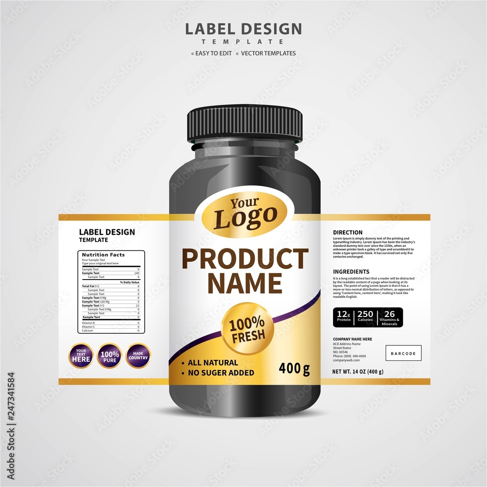 Bottle label, Package template design, Label design, mock up design ...