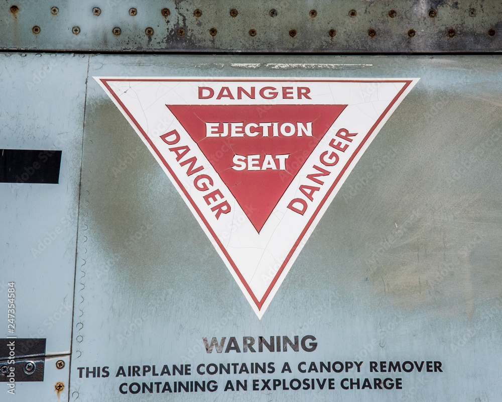 Emblems and markings on various types of aircraft airplane in the ...