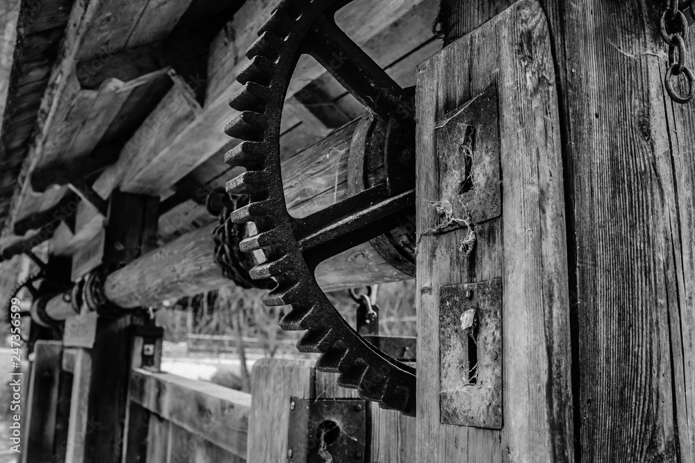 Zahnrad an der Schleuse Stock Photo | Adobe Stock