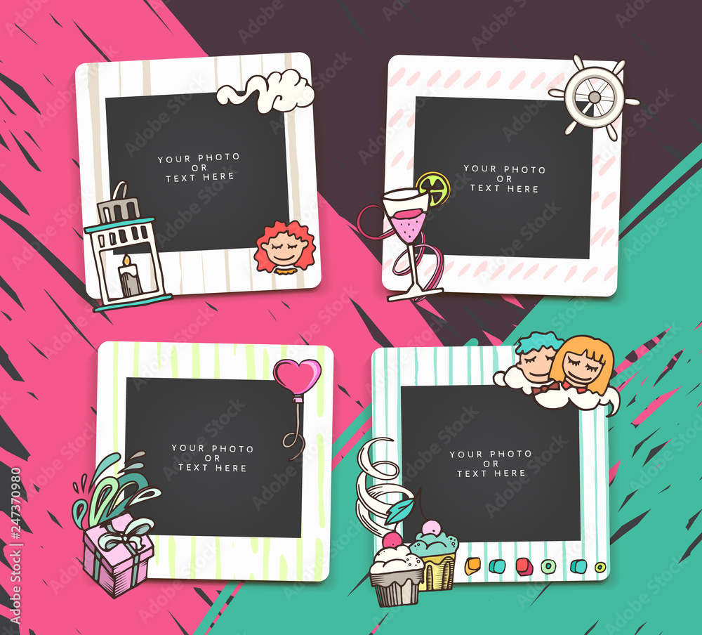 Cartoon Art Styles. Decorative comic vector template frames. Those ...