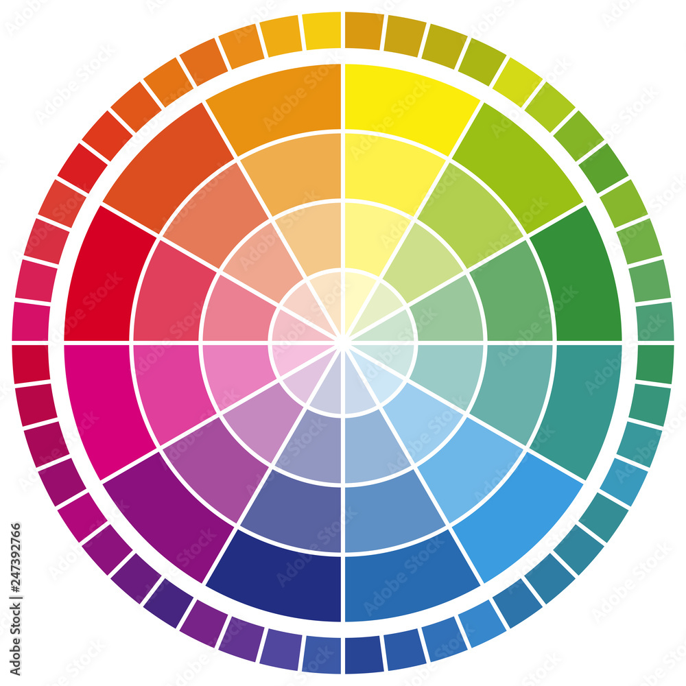 color wheel twelve colors Stock Vector | Adobe Stock