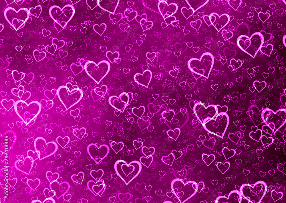 purple colored grunge hearts template background Stock Illustration ...
