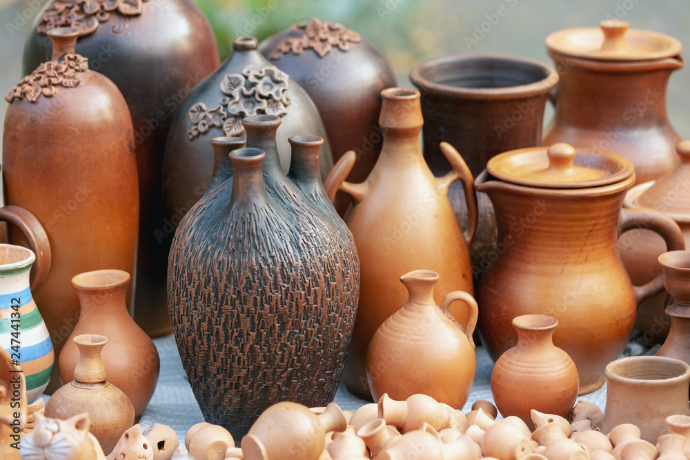 Various ceramic products from clay. Comfortable and functional with a ...