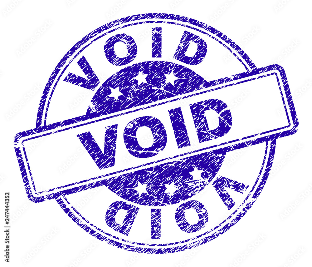 VOID stamp seal imprint with grunge effect. Designed with rounded ...