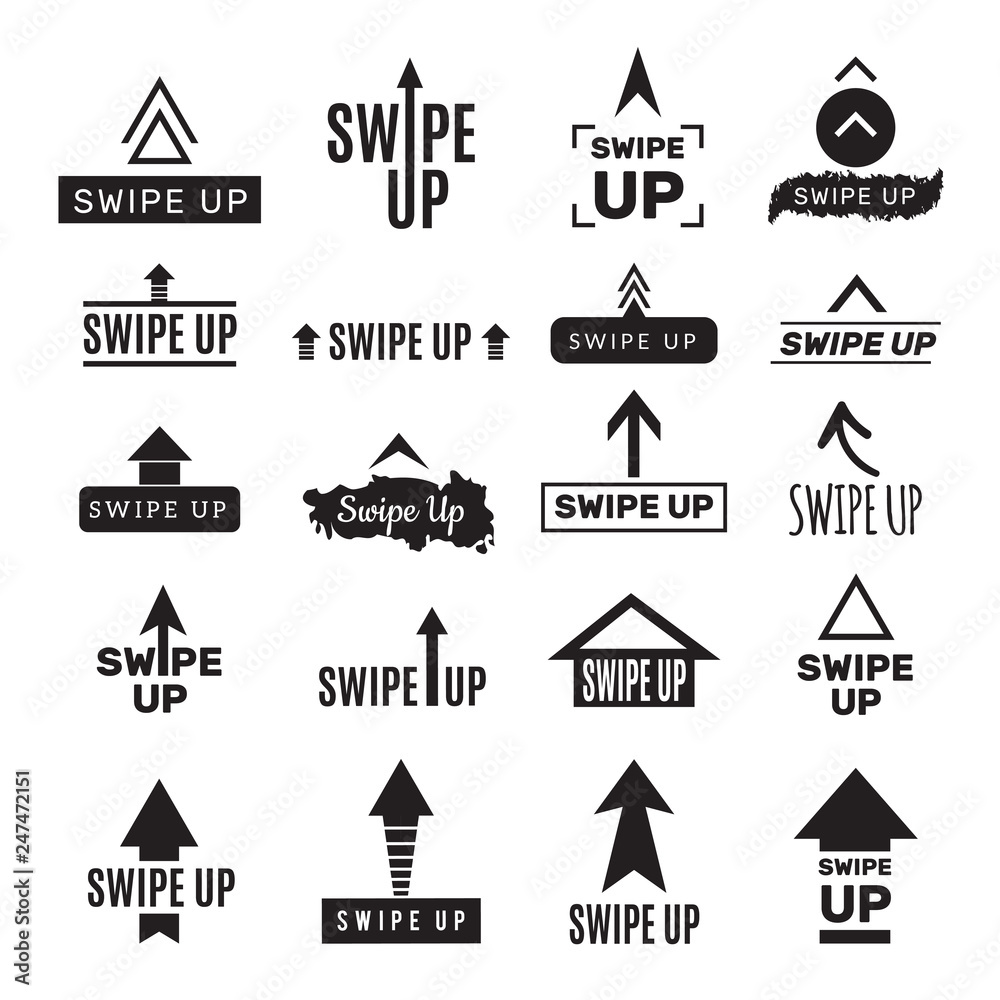 Swipe up template. App ui design for social media photo web service for ...