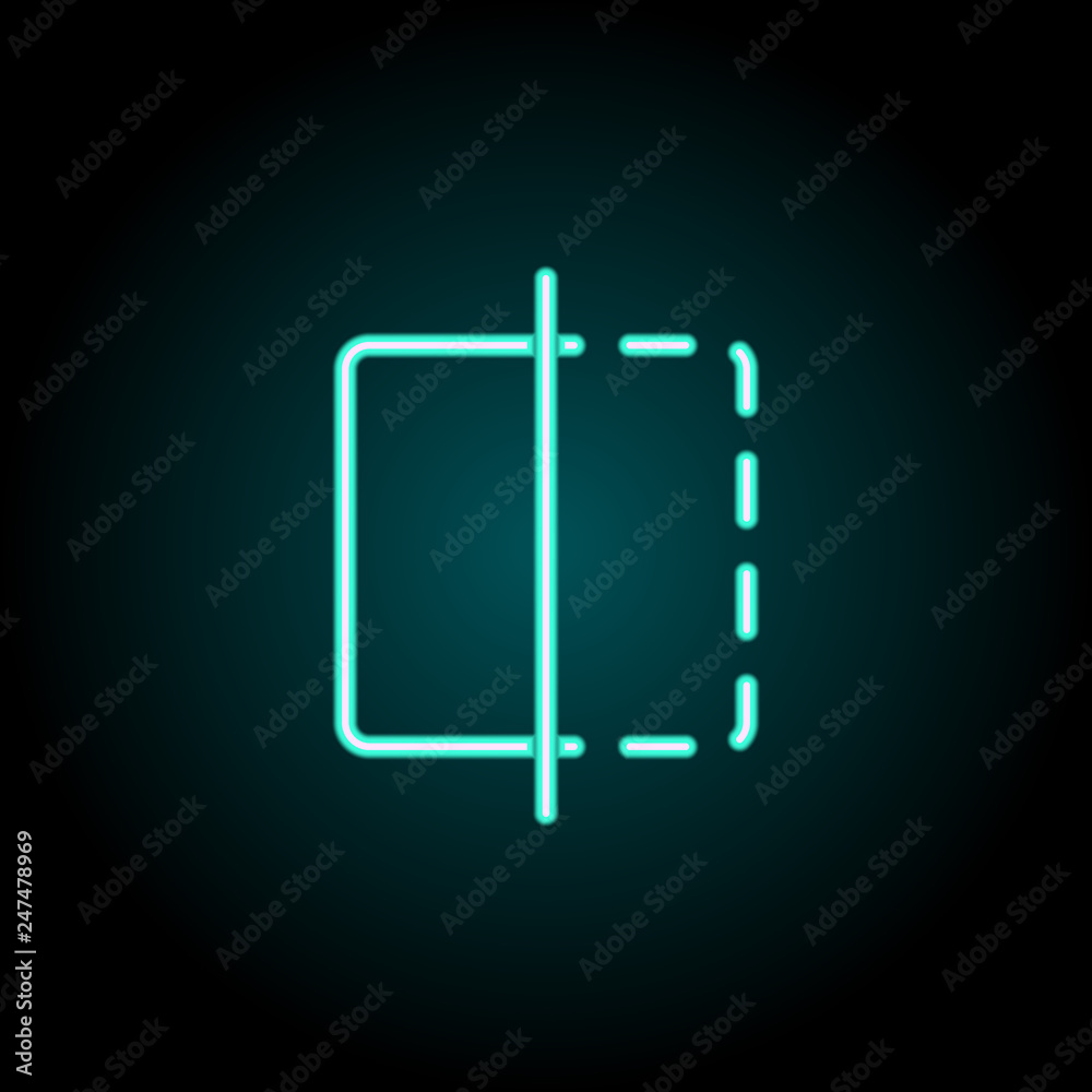 Flip sign icon. Elements of Image in neon style icons. Simple icon for ...