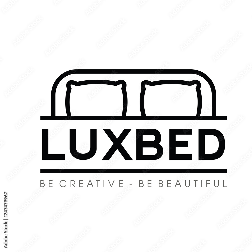 Bed and Sleep Logo Vector Inspiration Stock Vector | Adobe Stock