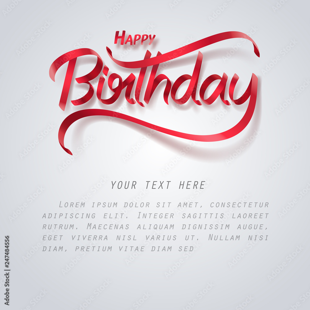 Happy Birthday Hand Lettering