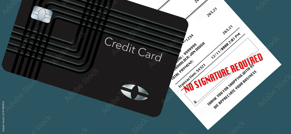 No signature required is the trend for credit card receipts. Here is an ...