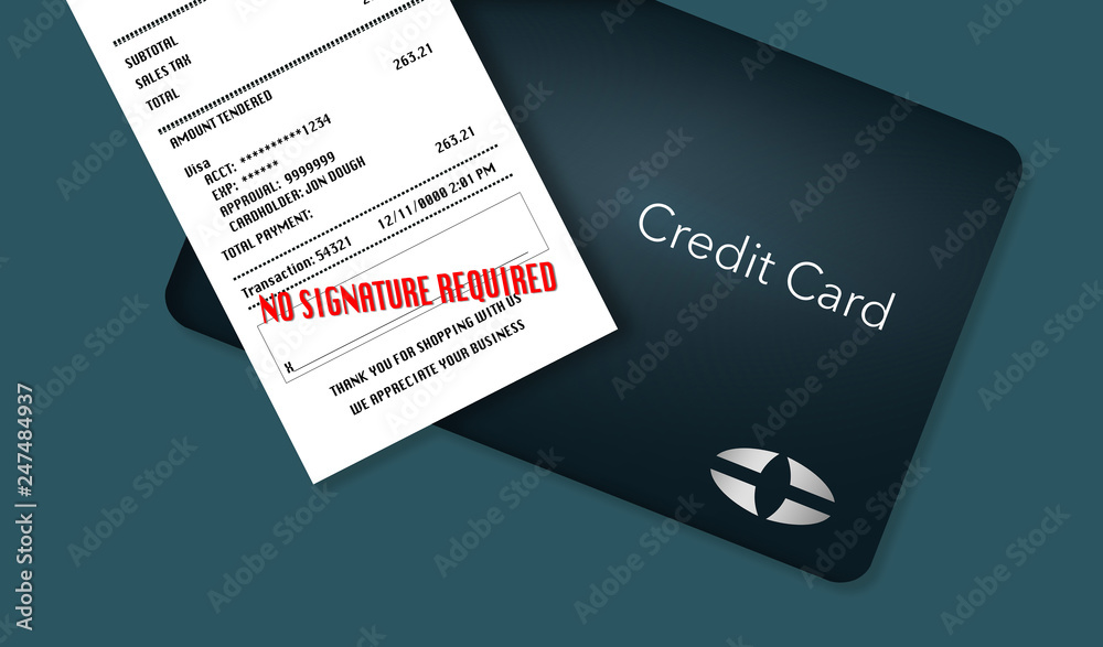 No signature required is the trend for credit card receipts. Here is an ...