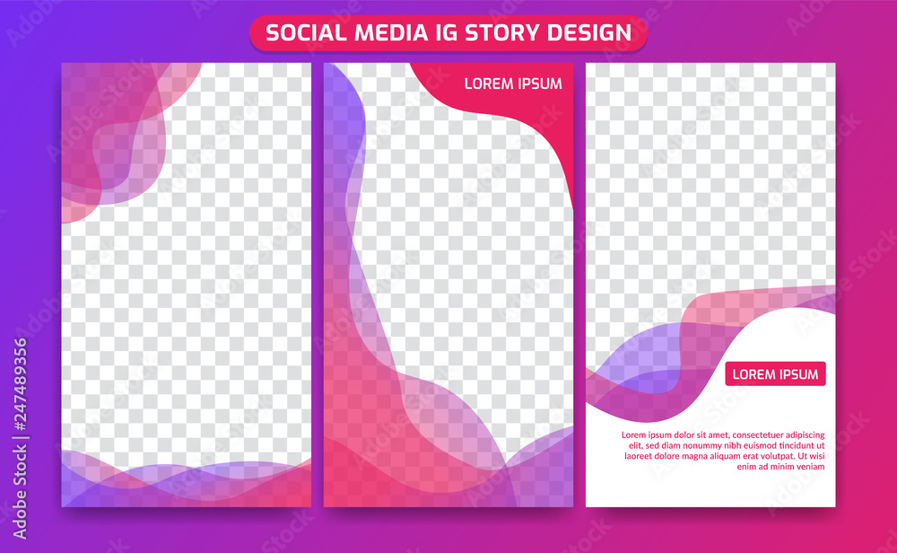 Colorful fluid spectrum gradient transparent social media ig story ...