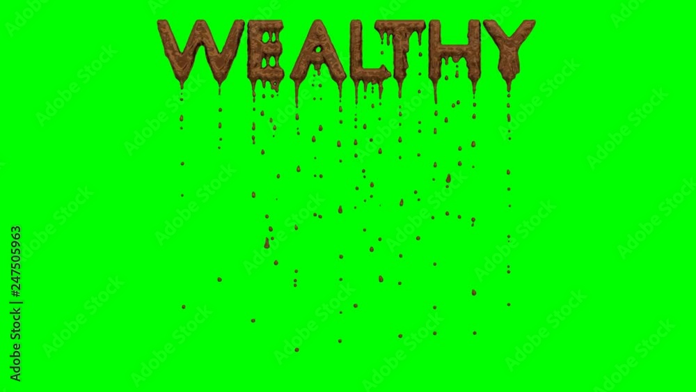 Vidéo Stock Animated dripping a lot bronze paint from all caps text ...