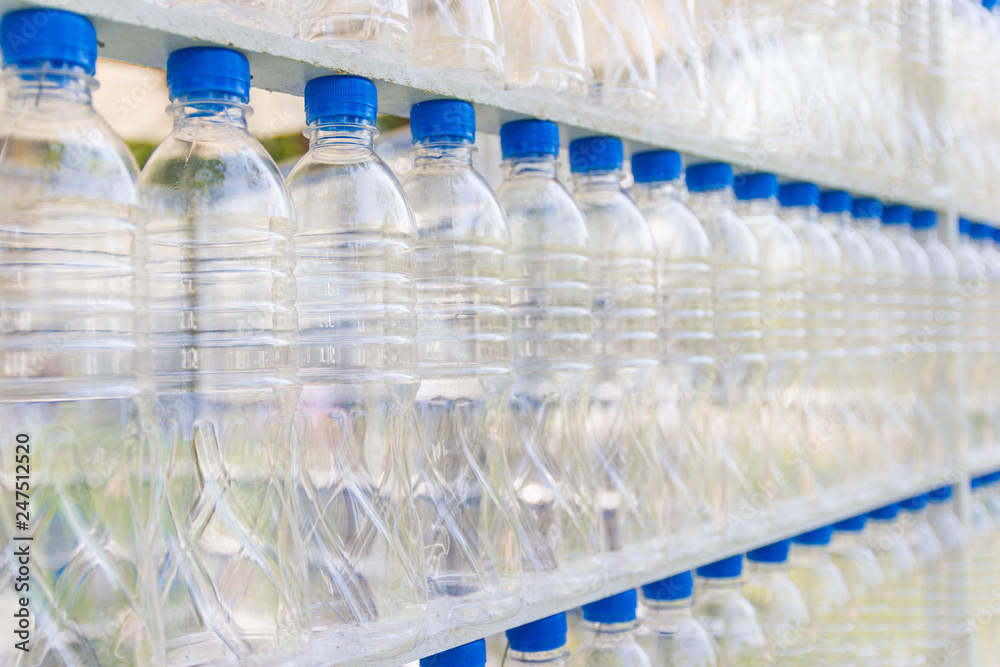 Waste from plastic bottles, reducing waste from plastic bottles concept ...