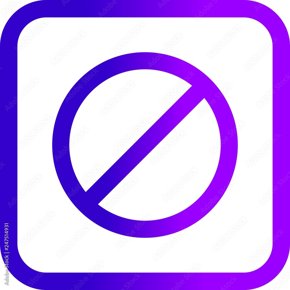 Vector No entry Icon Stock Vector | Adobe Stock