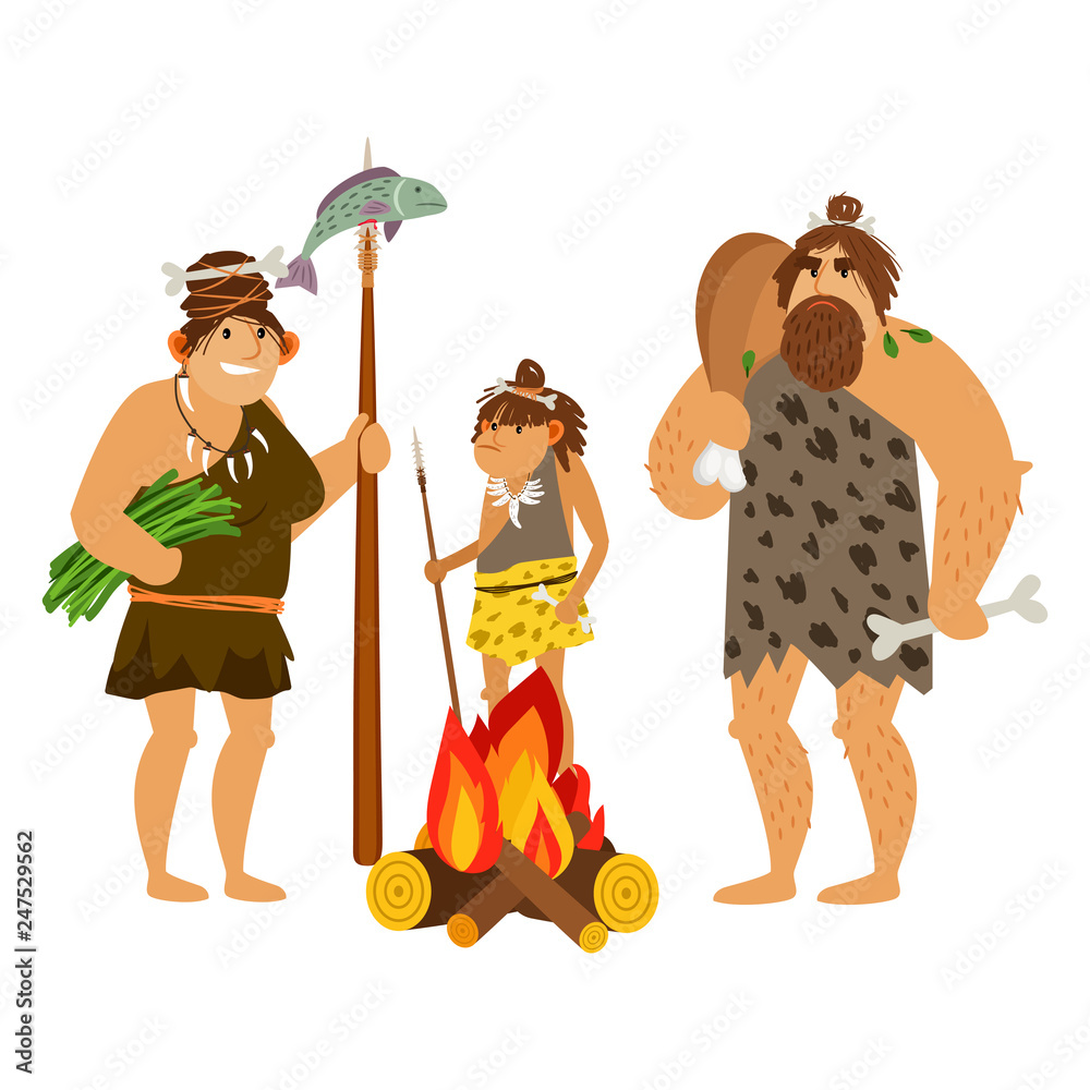 Caveman Fire Cartoon