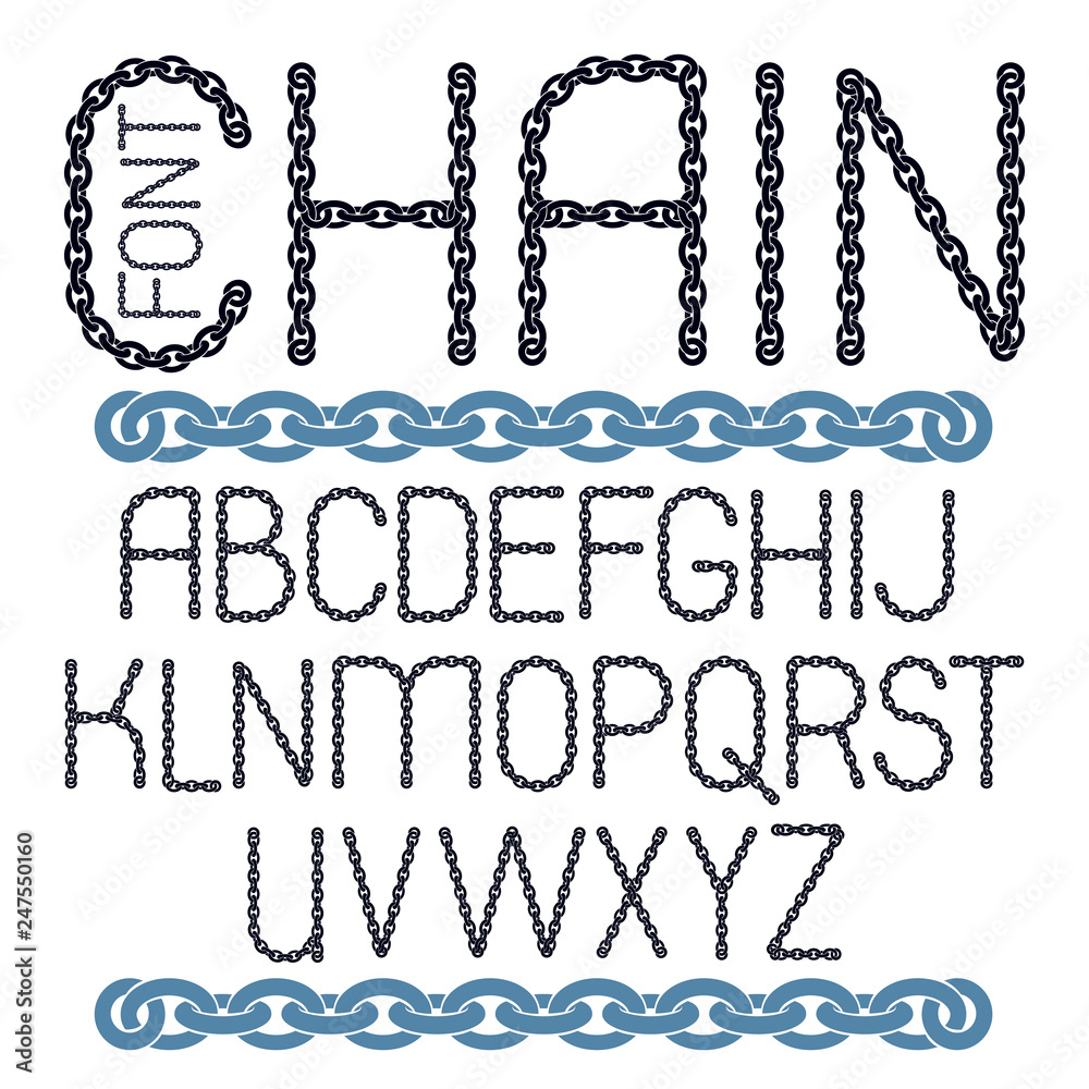 Vector English alphabet letters collection. Upper case decorative font ...