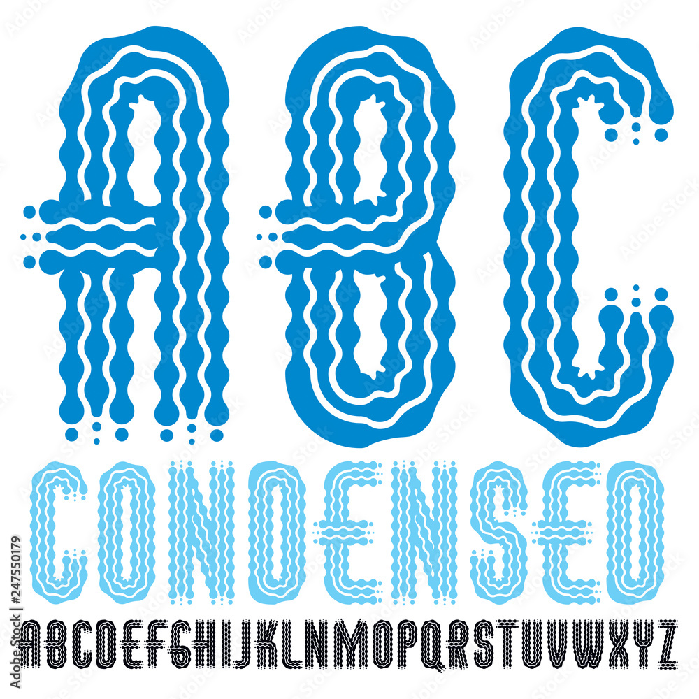 Vector funky upper case English alphabet letters, abc collection ...