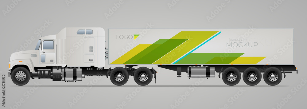 Truck. Transport Mockup Stock Vector | Adobe Stock