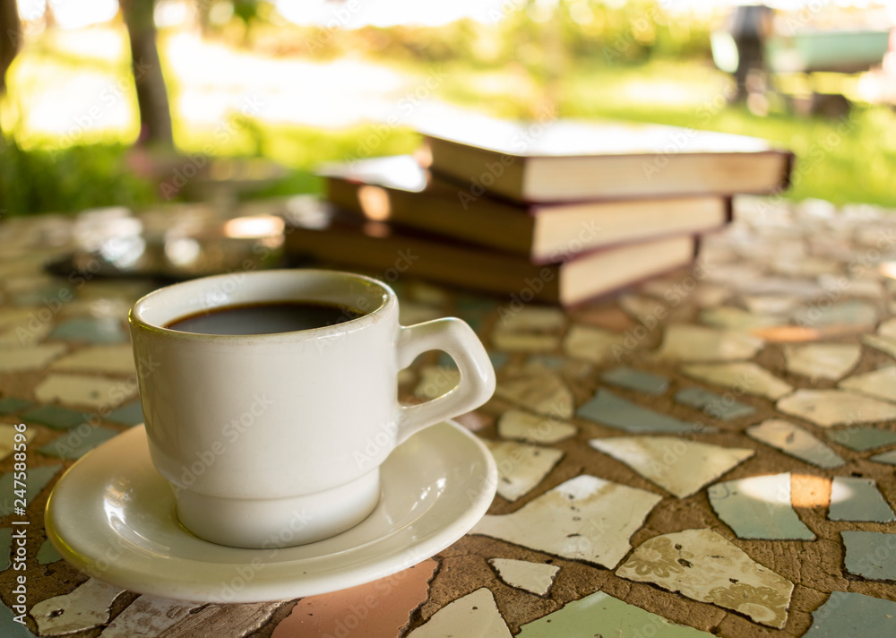 Coffee And Books Outside