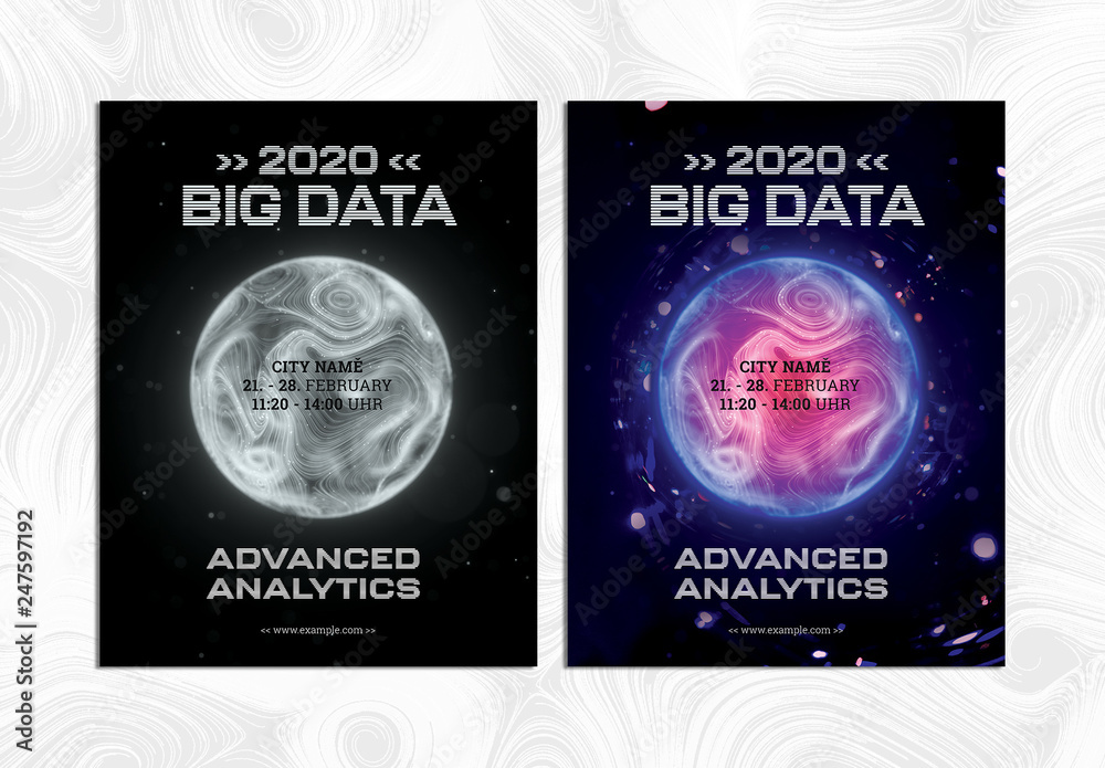 Event Poster Layout with Abstract Galaxy Theme Stock Template | Adobe Stock