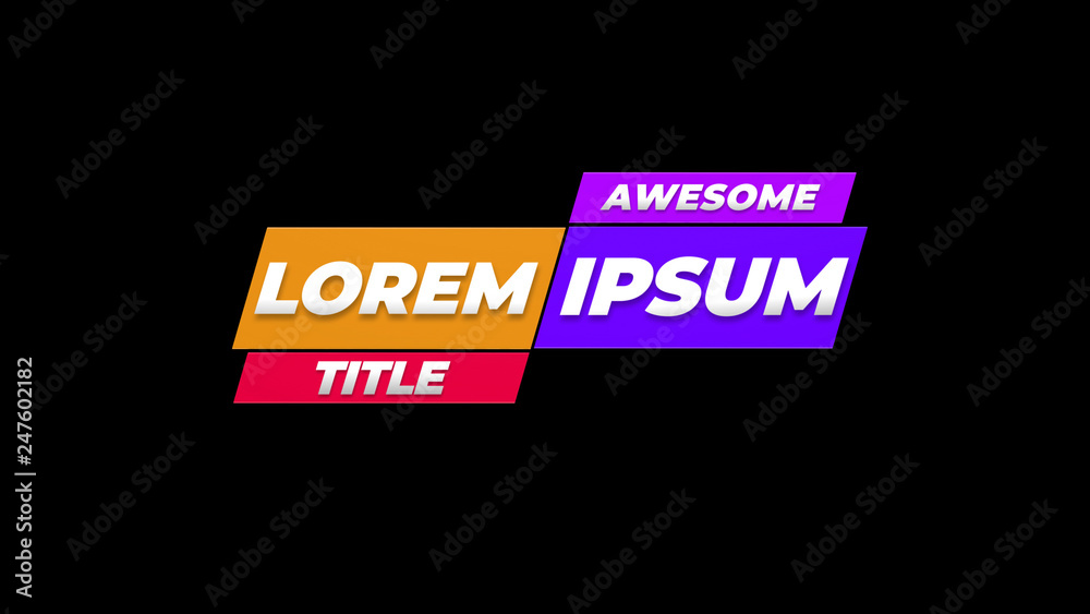 3D Text Title Stock Template | Adobe Stock