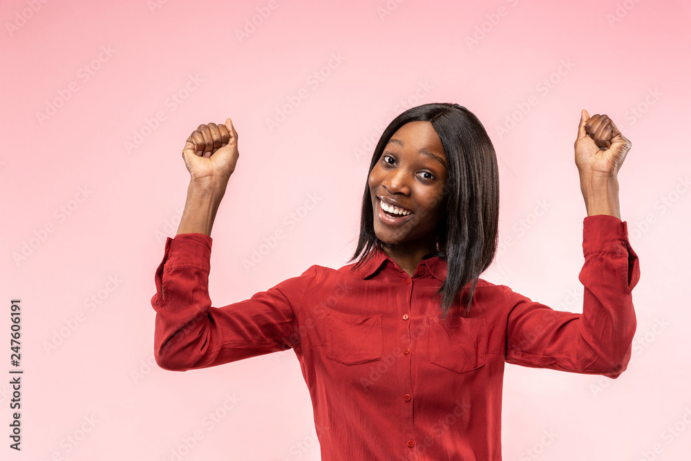 I won. Winning success happy woman celebrating being a winner. Dynamic ...