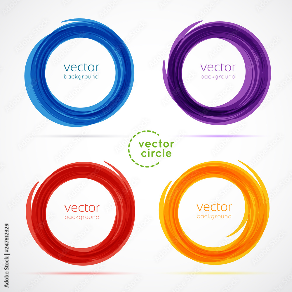 Circle set. Vector illustration. Business Abstract Circle icon ...