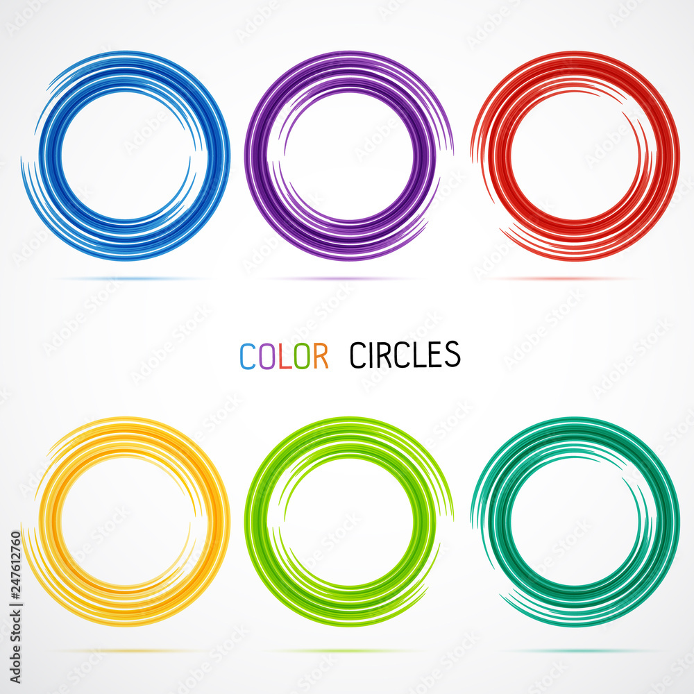 Circle set. Vector illustration. Business Abstract Circle icon ...