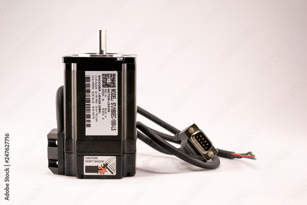 Electric stepper motor for CNC linear axis drive of 3D printer with ...