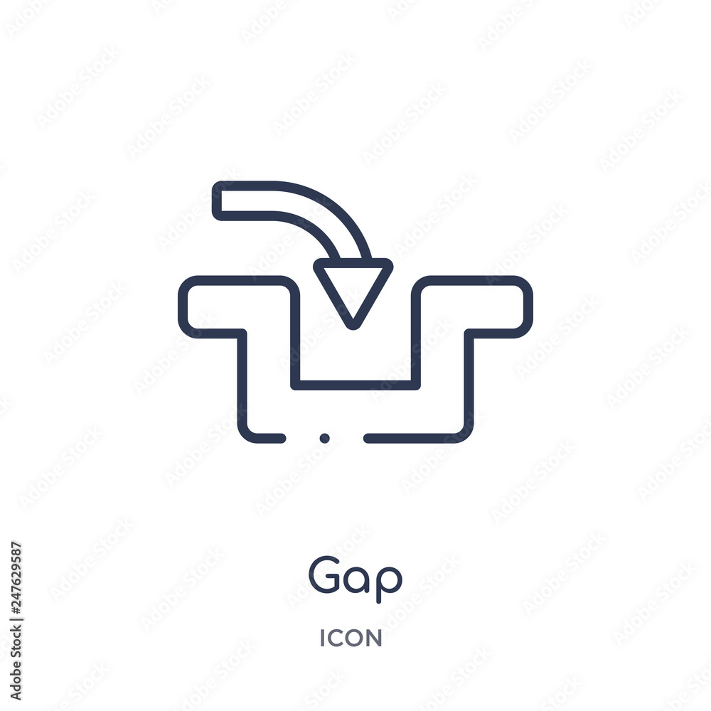 gap icon from user interface outline collection. Thin line gap icon ...
