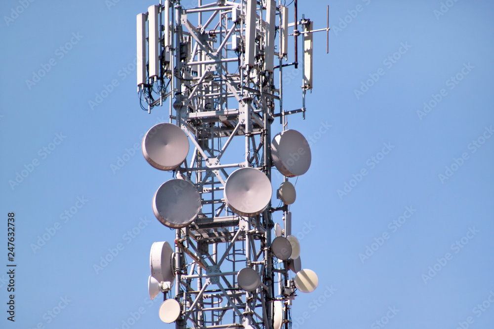 Telecommunication network repeaters, base transceiver station. Tower ...
