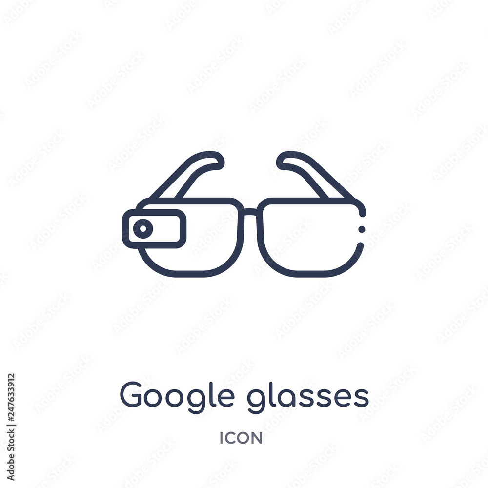 google glasses icon from user interface outline collection. Thin line ...