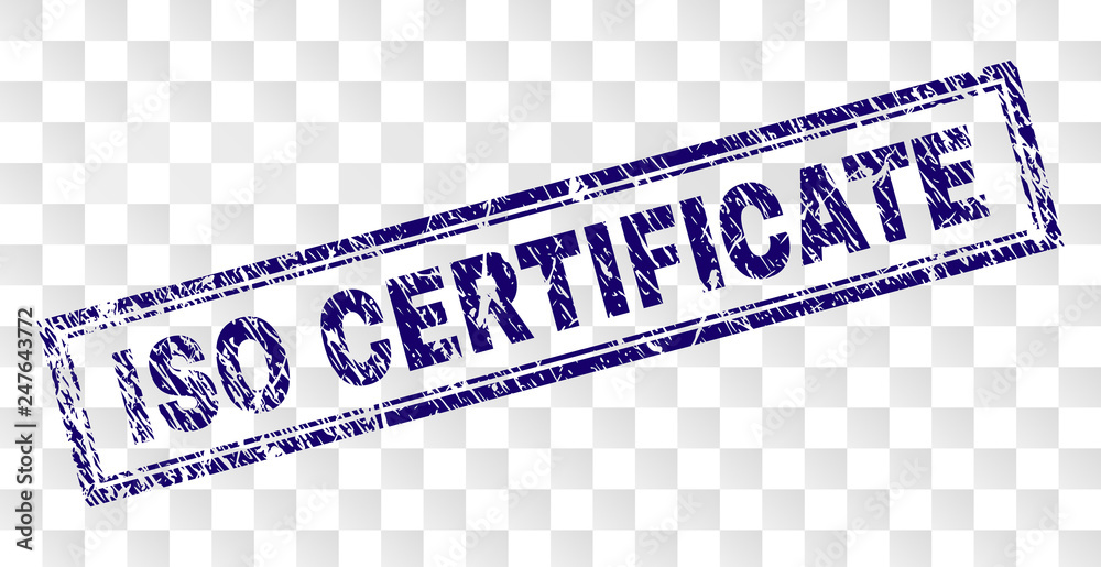 ISO CERTIFICATE stamp seal print with corroded style and double framed ...