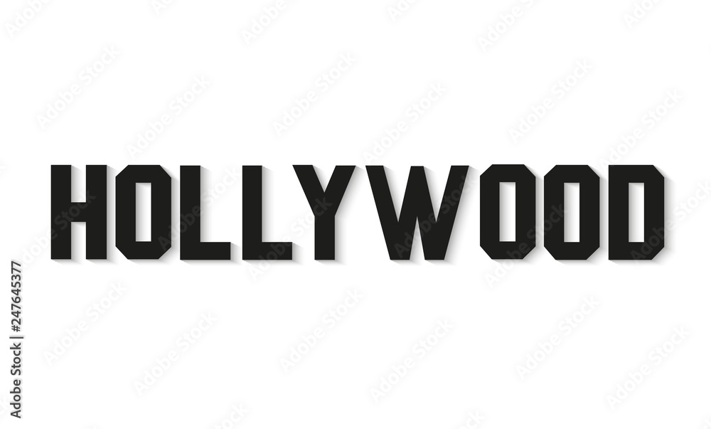 Hollywood text vector logo Stock Vector | Adobe Stock