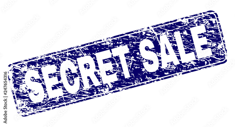 SECRET SALE stamp seal print with distress texture. Seal shape is a ...