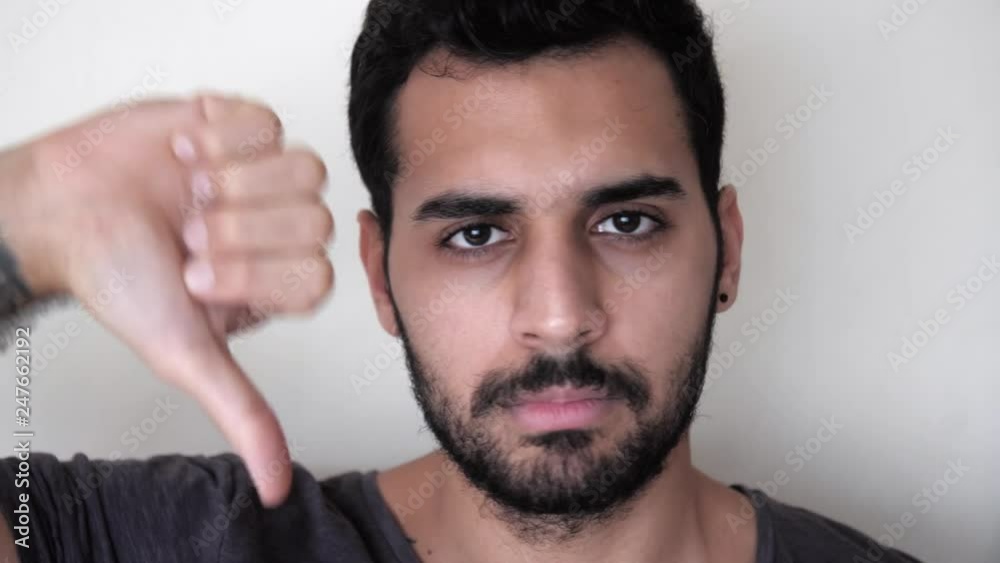 Thumb down hand gesture, Disagree hand gesture, not ok hand gesture and ...
