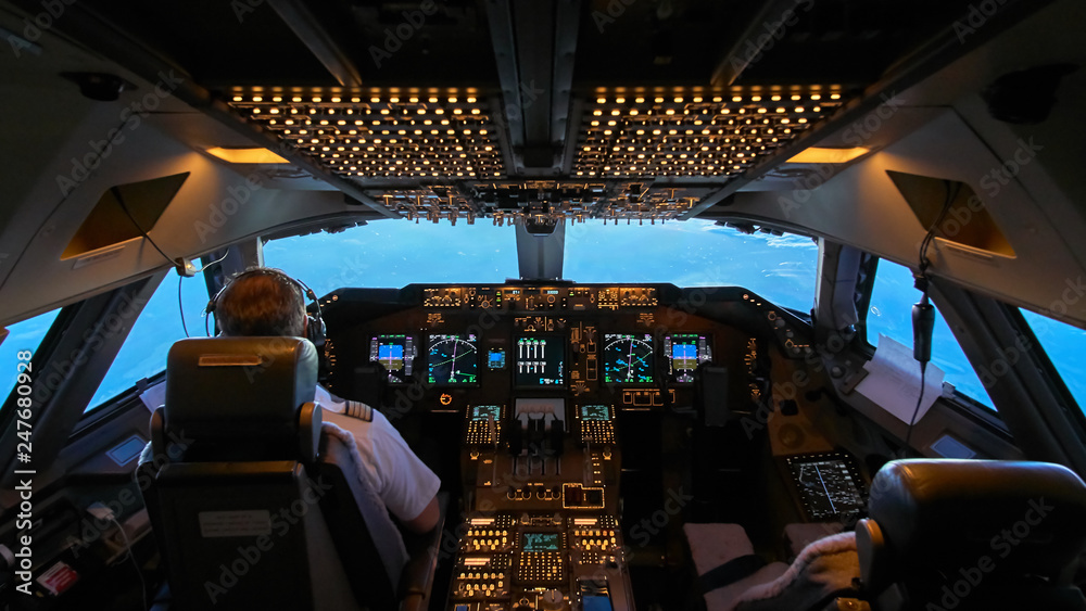 Airplane cockpit Stock Photo | Adobe Stock
