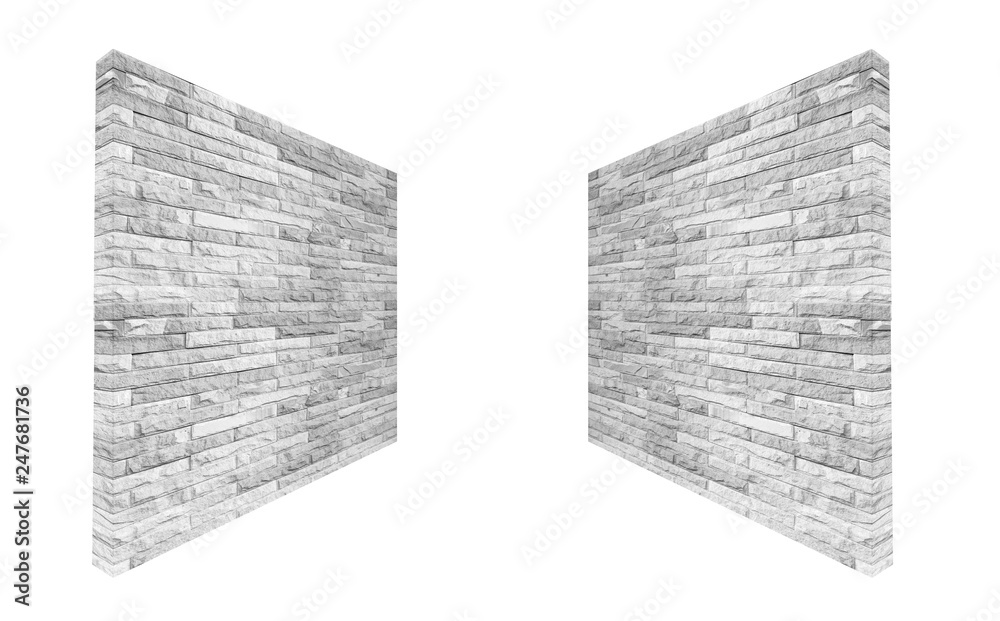 Perspective isolated white brick wall texture background. Brick wall ...