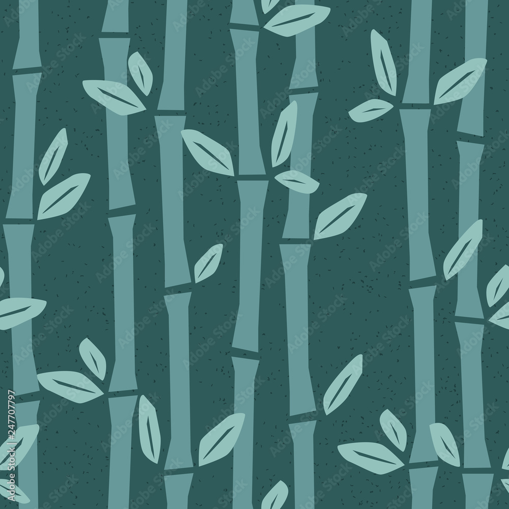 Seamless pattern with bamboo in cartoon style. Vector illustration in ...
