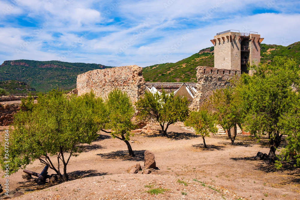 Bosa, Sardinia, Italy - Main tower - Torre Maestra - of the Malaspina ...