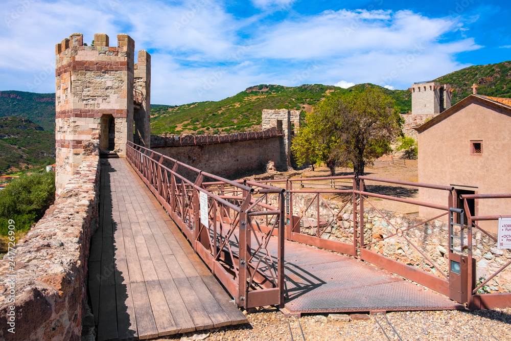 Bosa, Sardinia, Italy - Main tower - Torre Maestra - of the Malaspina ...