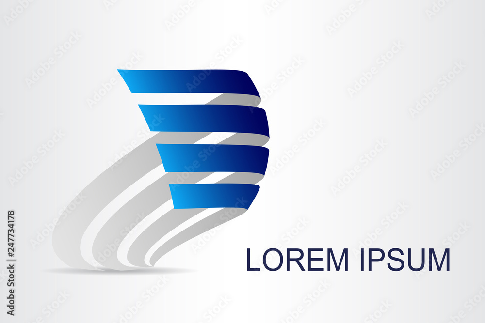 Abstract technology logo stylized spherical surface with abstract ...