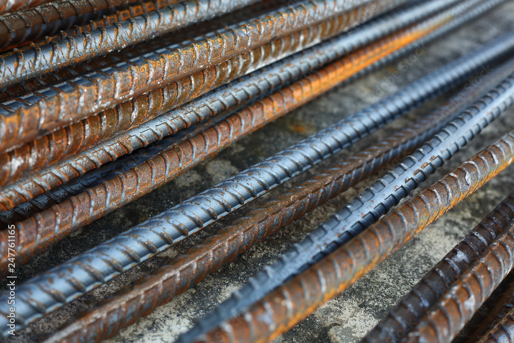 rebar steel reinforcing rod bar in construction industry Stock Photo ...