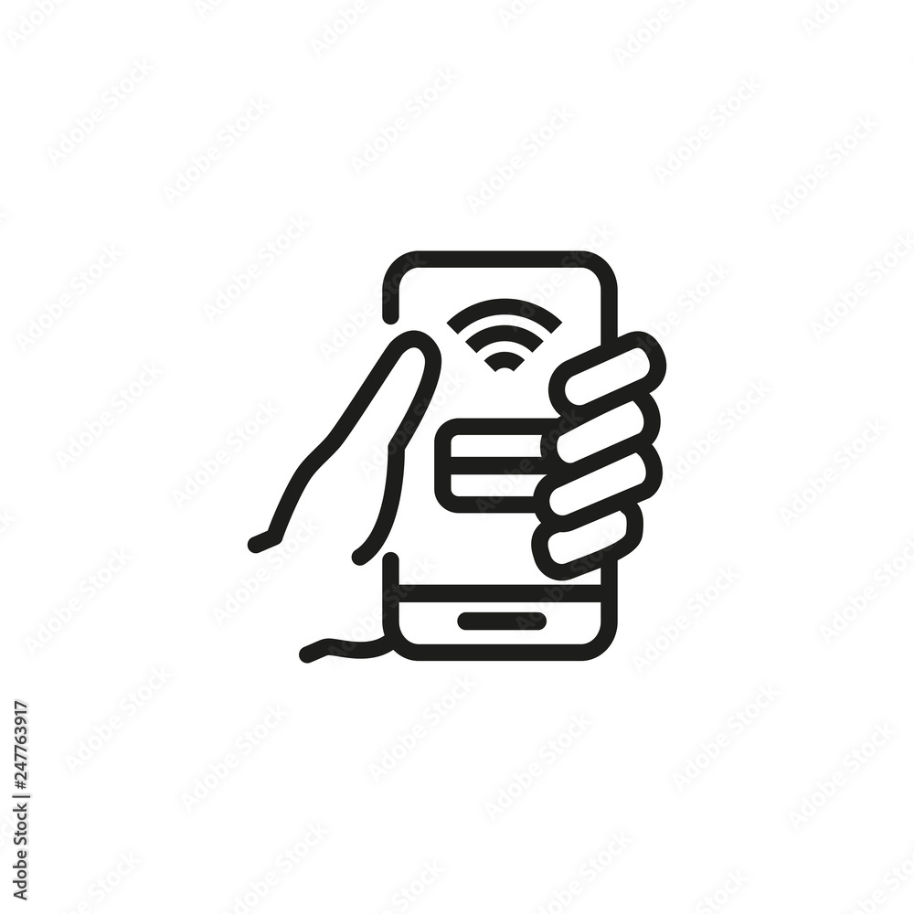 Virtual credit card line icon vector de Stock | Adobe Stock Virtual credit card line icon vector de Stock | Adobe Stock