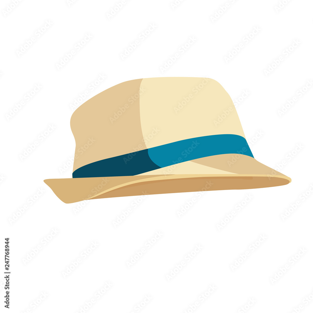 Panama hat. Vector illustration. Stock Vector | Adobe Stock