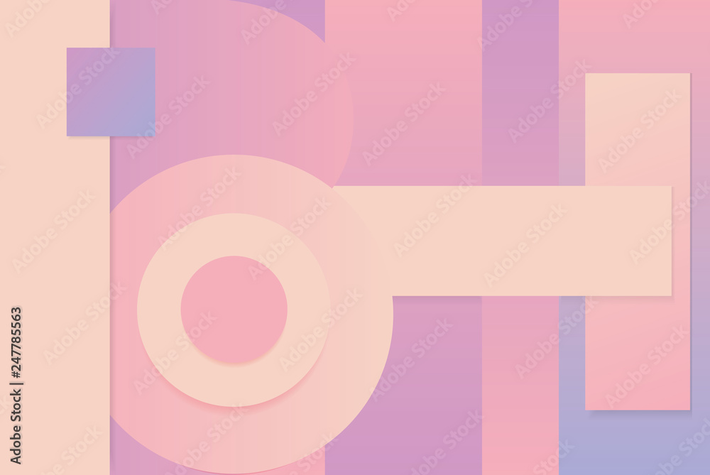 Pink abstract background with geometric shapes Stock Vector | Adobe Stock