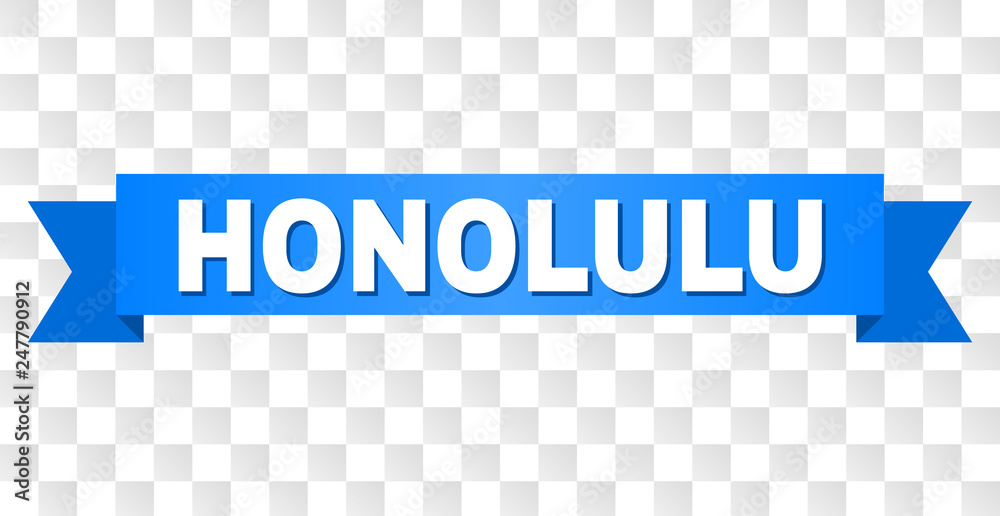 Vecteur Stock HONOLULU text on a ribbon. Designed with white title and ...