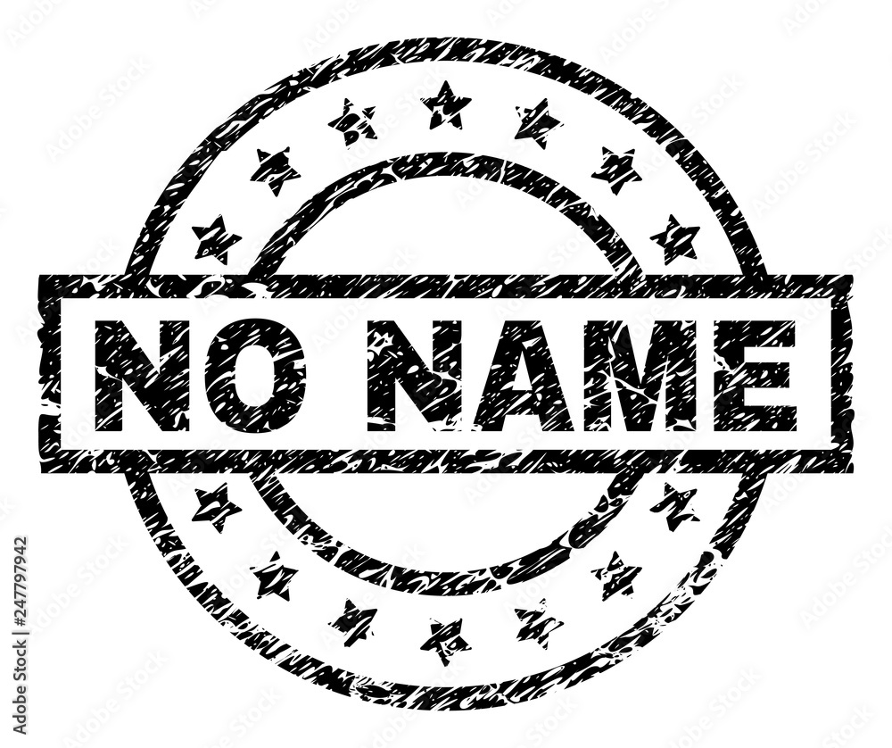NO NAME stamp seal watermark with distress style. Designed with ...